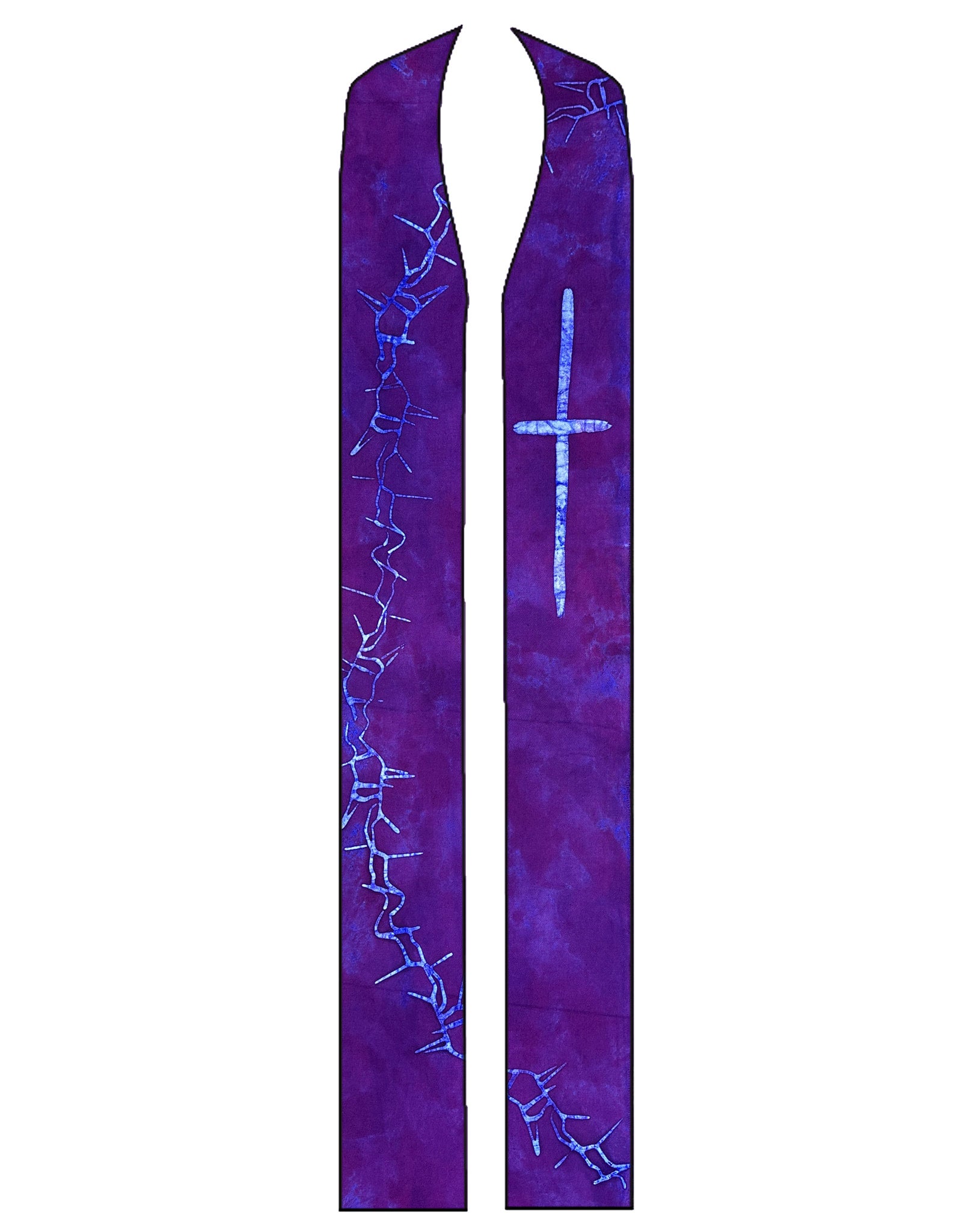Lenten Batik Stole with Cross | Color for the Journey